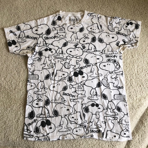 Peanuts | Tops | Vintage Joe Cool Snoopy Unisex Tee Shirt | Poshmark